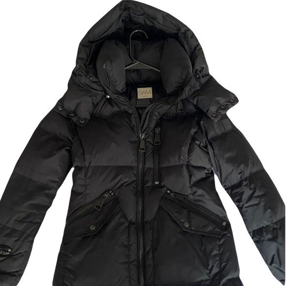 SAM. | Jackets & Coats | Sam Down Puffer Matte Black Jacket Size L ...